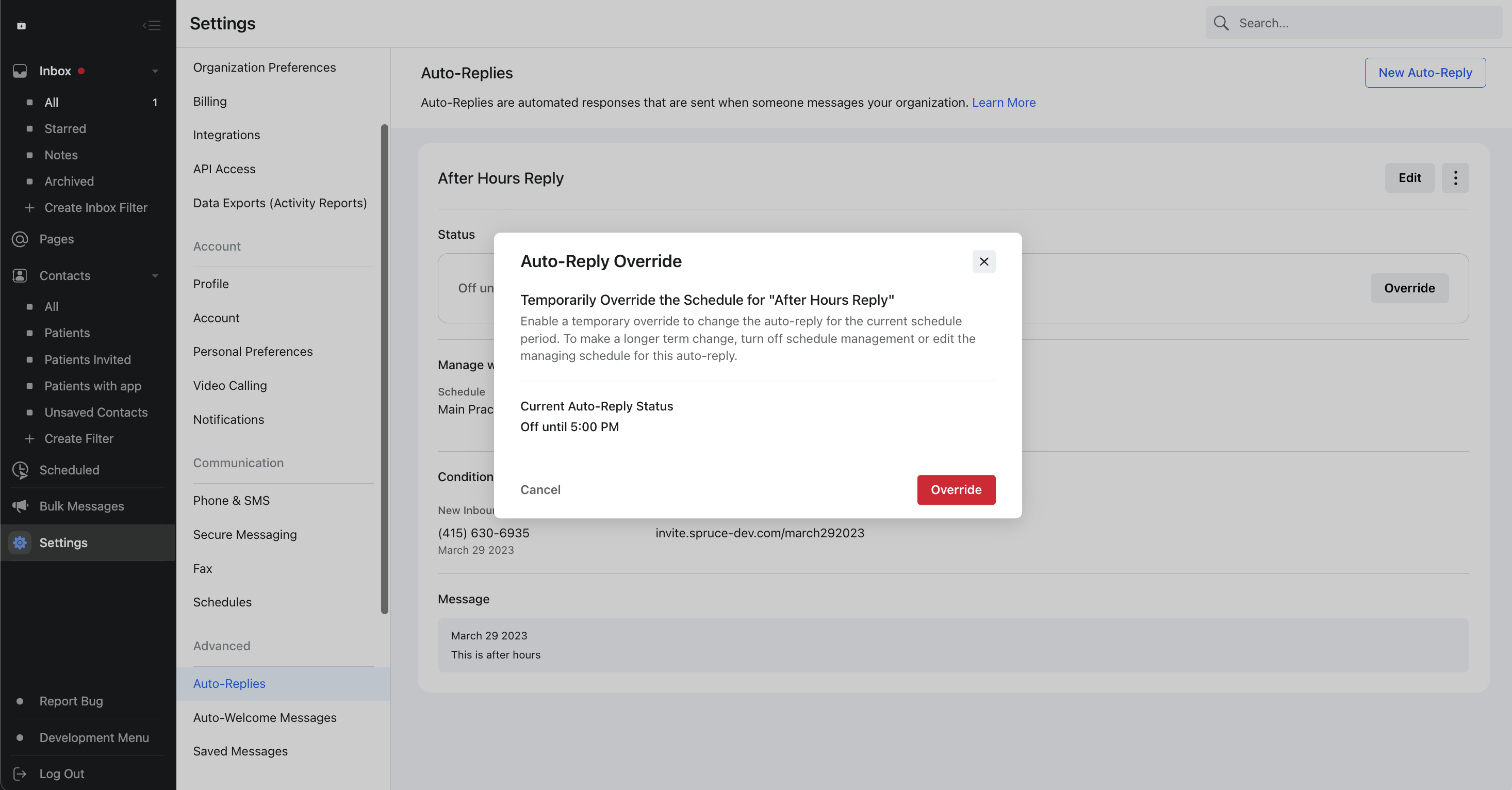 Schedules – Spruce Health