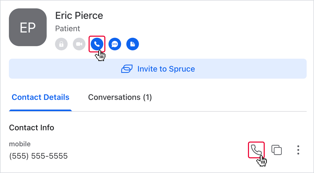 Web & Desktop Phone Calls – Spruce Health
